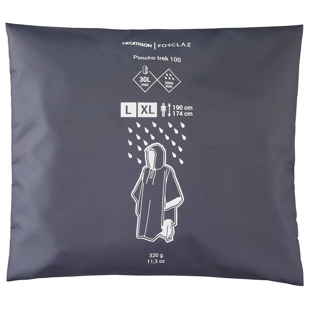 Forclaz Trek 100 Hiking Waterproof Poncho Blue – Camp Buddy